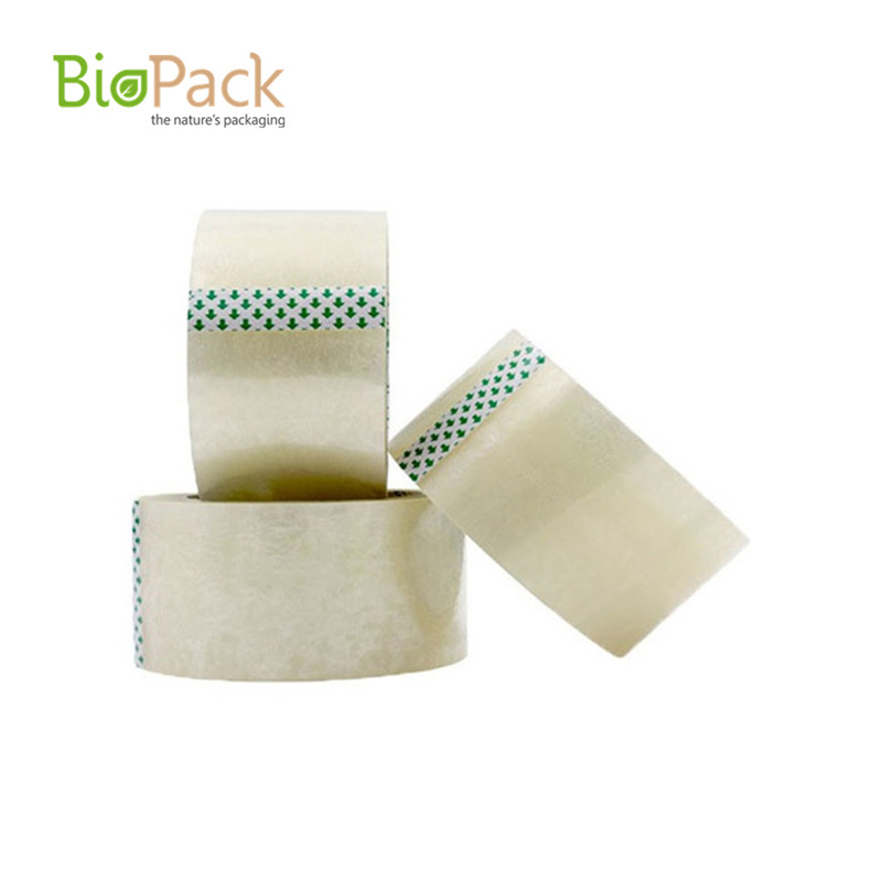 Custom Corn Starch Adhesive Film Compostable Transparent Packaging Tape ...